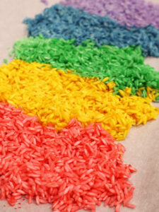 Easy How To Dye Rice for Sensory Play Bins - Hands That Bless