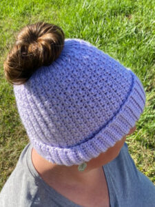 Beautiful Messy Bun Crochet Hat Pattern - Hands That Bless