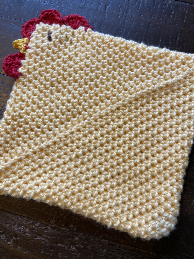 Farmhouse Chicken Crochet Potholder Pattern - Hands That Bless