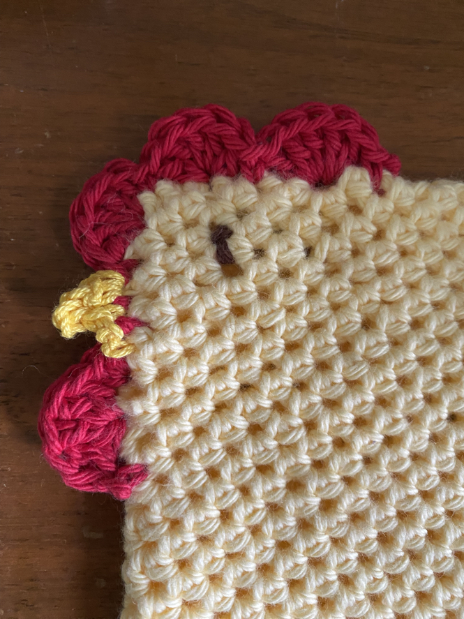 Farmhouse Chicken Crochet Potholder Pattern - Hands That Bless