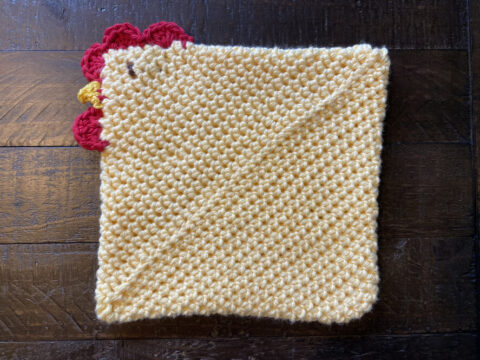 Farmhouse Chicken Crochet Potholder Pattern - Hands That Bless