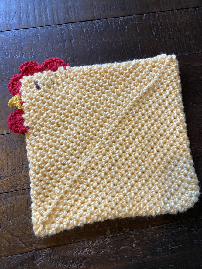 Farmhouse Chicken Crochet Potholder Pattern - Hands That Bless