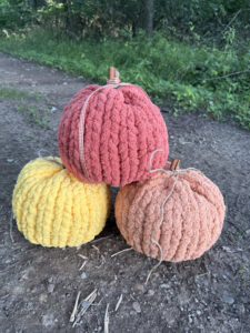 How To Hand Knit Pumpkins With Chunky Yarn - Hands That Bless